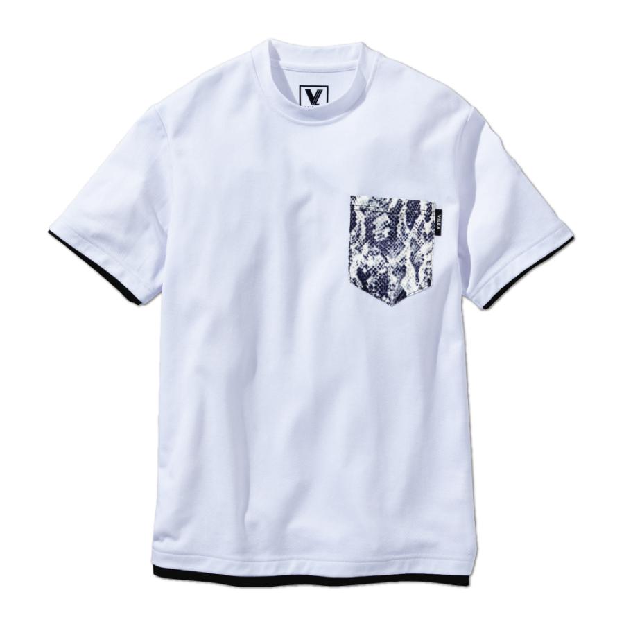 村上被服 Tシャツ ヴィレア VILEA レイヤード風半袖Tシャツ 515 作業着 作業服 制服 男性用 メンズ ポケット配色 裏面 吸汗速乾 特殊二重編み 消臭 M L LL 3L : 作業 ...