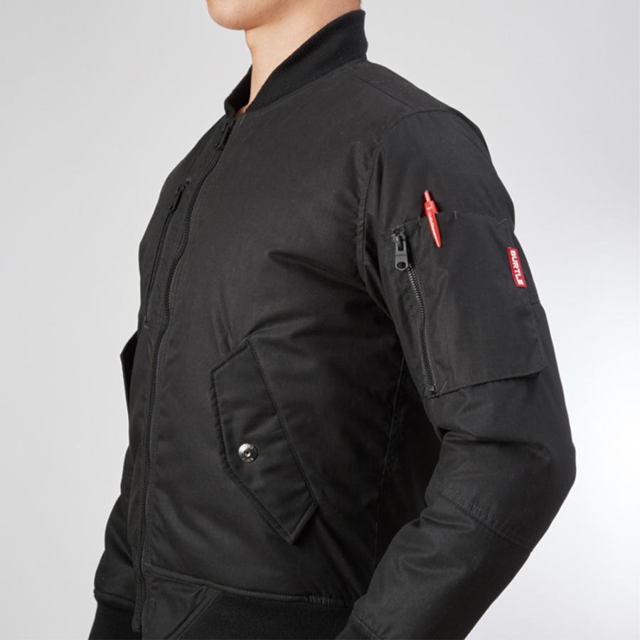 バートル 防寒 BURTLE フライト防寒ジャケット（ユニセックス） 5260 作業着 作業服 防寒服 ユニセックス 裏アルミ T/Cタッサー使用 ジャンパー S M L LL : 作業服の ...