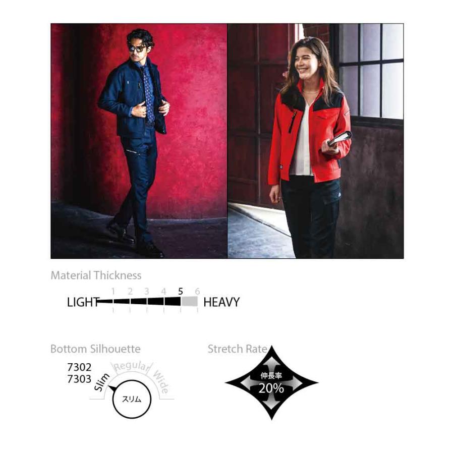 バートル BURTLE ジャケット(ユニセックス) 7301 作業着 作業服 男女兼用 ユニセックス 制電 JIS T8118対応 クレイジーストレッチ S M L LL : 作業服の専門店 ...