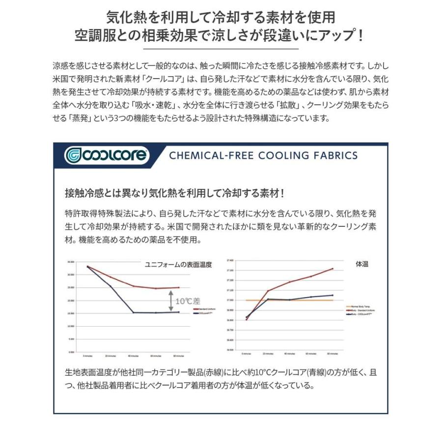 Asahicho 作業服 作業着 COOLCORE(R) クールコア(R) Tシャツ 無地 ドライ 半袖 クールインナー 0043 メンズ ストレッチ 冷感素材 吸汗速乾 ややゆったりめ 春夏 ...