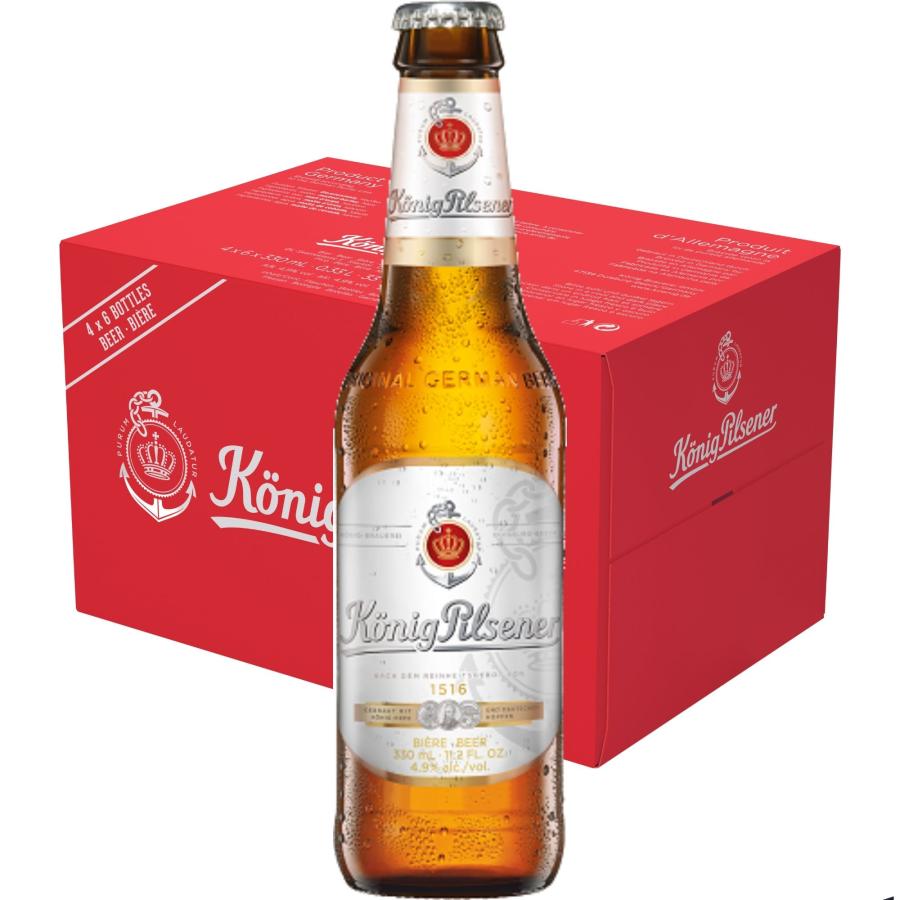 ケーニッヒ・ピルスナー ビール 330ml 24本 瓶 ドイツ ピルスナー 正規輸入品 海外 ギフト プレゼント お中元 お歳暮 Konig ...