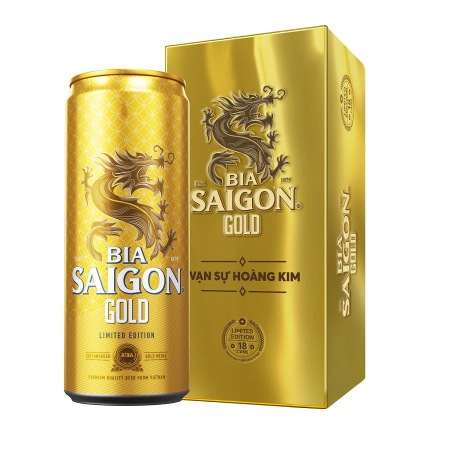BIA SAIGON 賞味期限2025/12/31 サイゴン ゴールド ビール 330ml 18本 缶 ベトナム ピルスナー 正規輸入品 海外 ギフト プレゼント お中元 お歳暮 Saigon ...