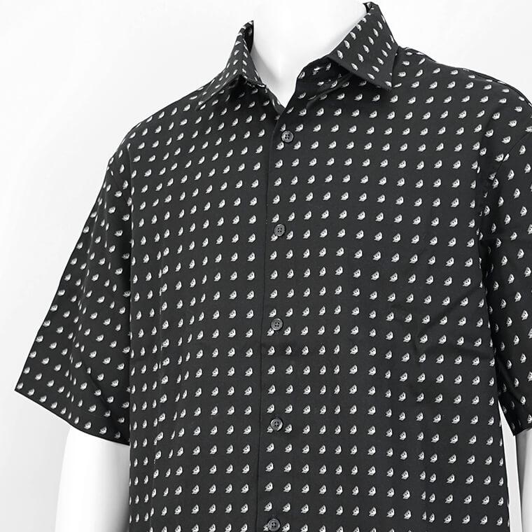 EMPORIO ARMANI PayPay最大10% エンポリオアルマーニ メンズ 半袖シャツ 3D1CG7 1NRDZ AQUILA ブラック F013 ROMBO グレー F618 ...