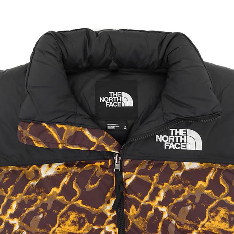 THE NORTH FACE ノースフェイス メンズ ダウンジャケット NF0A3C8D COAL BROWN WATER DISTORTION PRINT TNF BLACK ブラウン系 ...