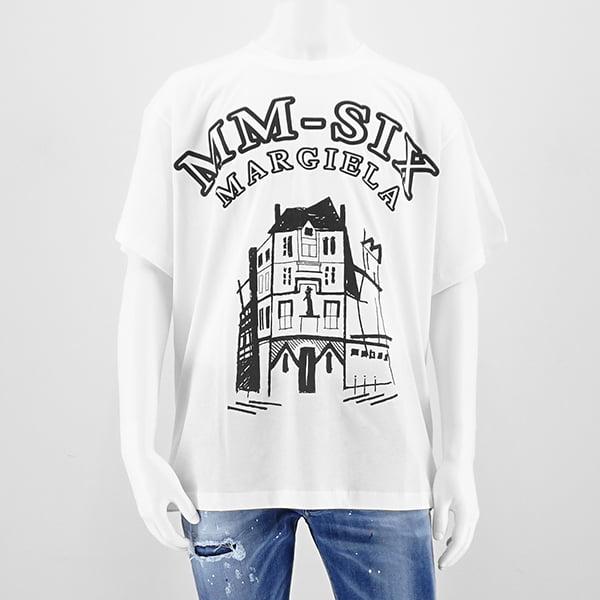 エムエムシックス メゾンマルジェラ MM6 Maison Margiela メンズ Tシャツ S52GC0276 S24312 ホワイト系 101 23ss :S52GC0276-S24312 ...