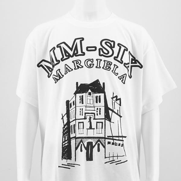 1月23日 新入荷/エムエムシックス メゾンマルジェラ MM6 Maison Margiela メンズ Tシャツ S52GC0276 S24312 ホワイト系 101/23ss ...