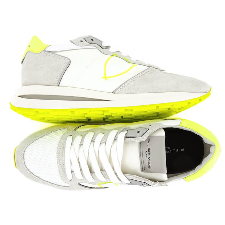 PHILIPPE MODEL 完売御礼 フィリップモデル メンズ スニーカー TROPEZ HAUTE LOW MAN MONDIAL NEON TKLU WN01 ホワイト ネオンイエロー ...