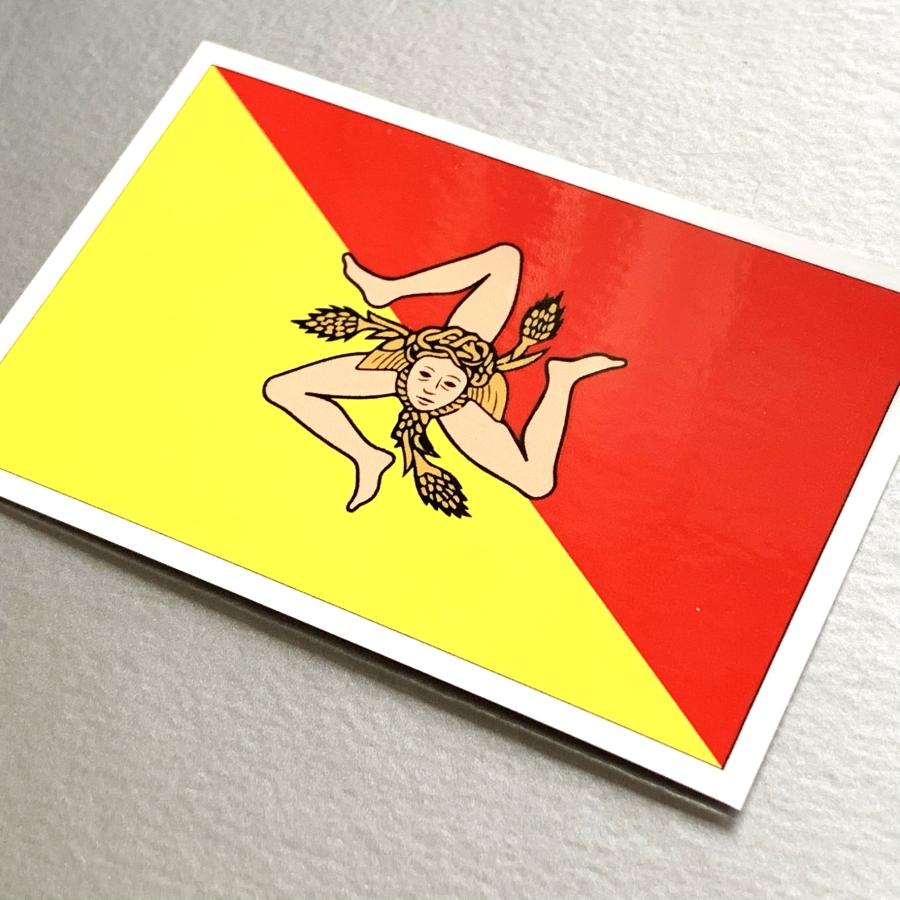 シチリア島旗ステッカー サイズ・マグネット選択可能 屋外耐候耐水シール イタリア 国旗 : ステッカー屋わーるどくらふと Y! - 通販 - Yahoo!ショッピング