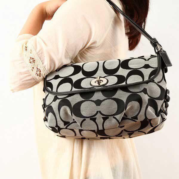 コーチバッグ 2WAYショルダーバッグ 斜めがけ COACH シグネチャー フラップ ダッフル 15171 BWBK 新作 アウトレット ...