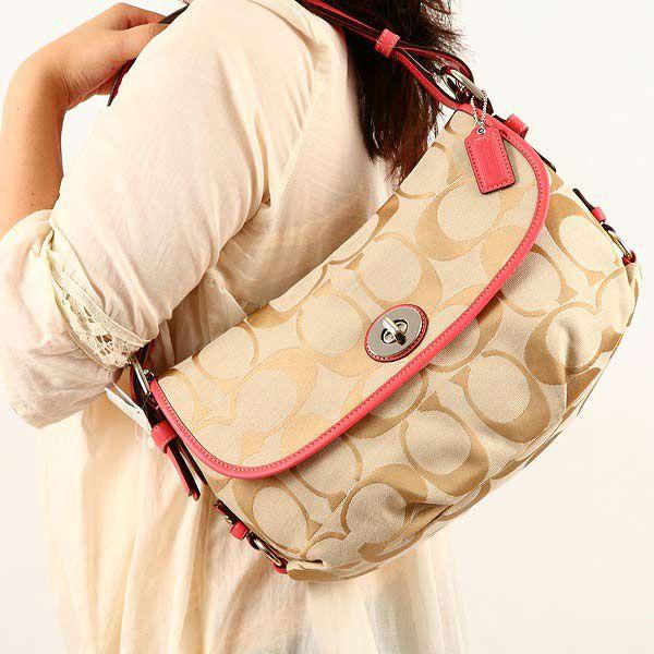 コーチバッグ 斜めがけ 2WAYショルダー COACH シグネチャー フラップ ダッフル 15171 IGA8 新作 アウトレット セール ...