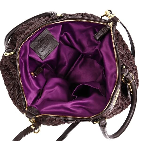 コーチバッグ アウトレット COACH トート 2WAY マディソン キルティッド シェブロン ナイロン リンジー 18634 ブラウン ...