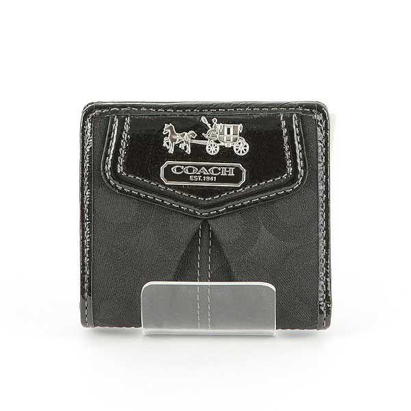 コーチ財布 二つ折り COACH マディソン サテン ミニ ウォレット 43255 BK 新作 アウトレット セール :43255-bk ...