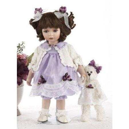 14 Porcelain Purple Dress Doll Kara ドール 人形 フィギュア フィギュア