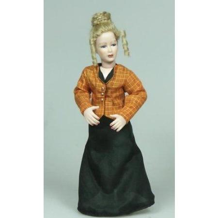 Lady In Orange And Black Dollhouse (ドールハウス) Doll by Heidi Ott (X083) ドール 人形 フィギュア : ワールドフィギュア ...