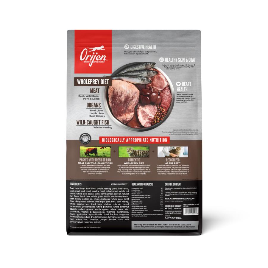 Orijen(オリジン) キャットフード レジオナルレッドキャット 1.8kg : 7426927176421 : ウッドヴィレッジ ヤフー店 - 通販 - Yahoo!ショッピング