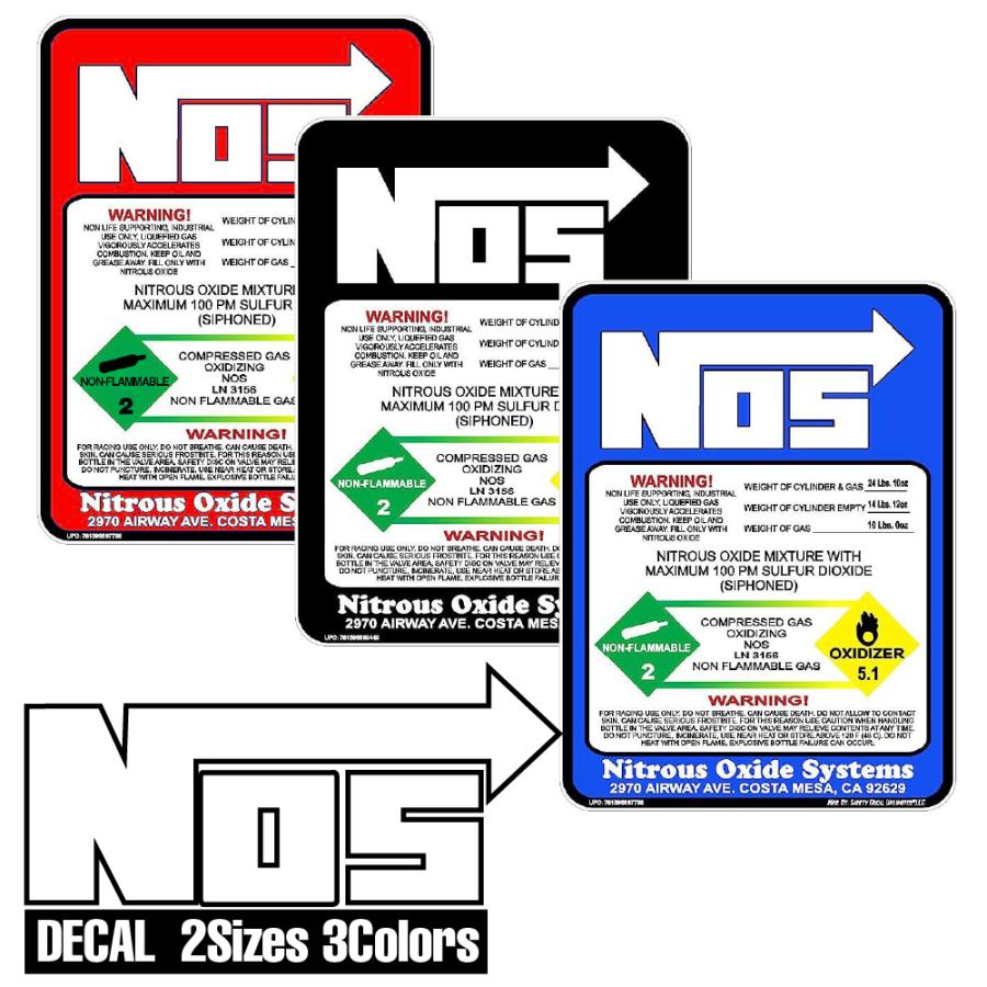 NOS ステッカー デカール Nitrous Oxide Systems ナイトラス・オキサイド・システム アメリカン雑貨 大きい 車 バイク ...