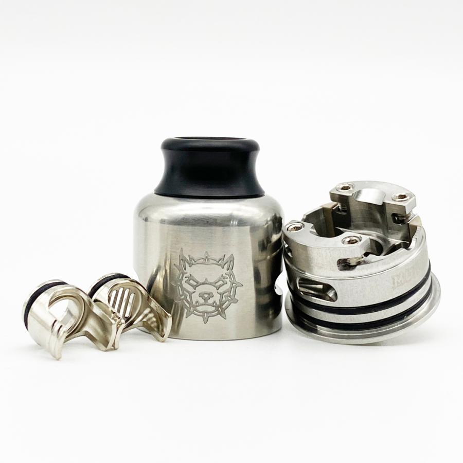 DamnVape Mongrel RDA ダムンべイプ モングレル ドリッパー アトマイザー シングルコイル RBA : 電子タバコ ...