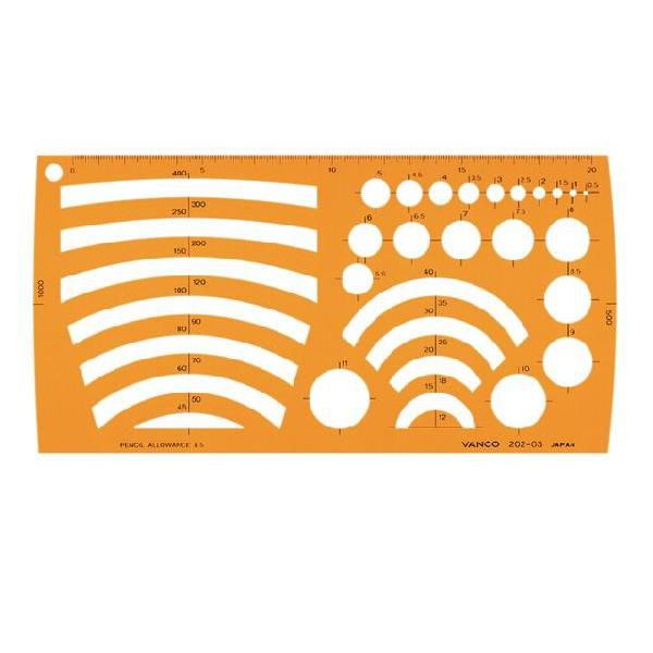 VANCO バンコ テンプレート 円 円周 202-03 20203 :20203:Office WOW！ - 通販 - Yahoo!ショッピング