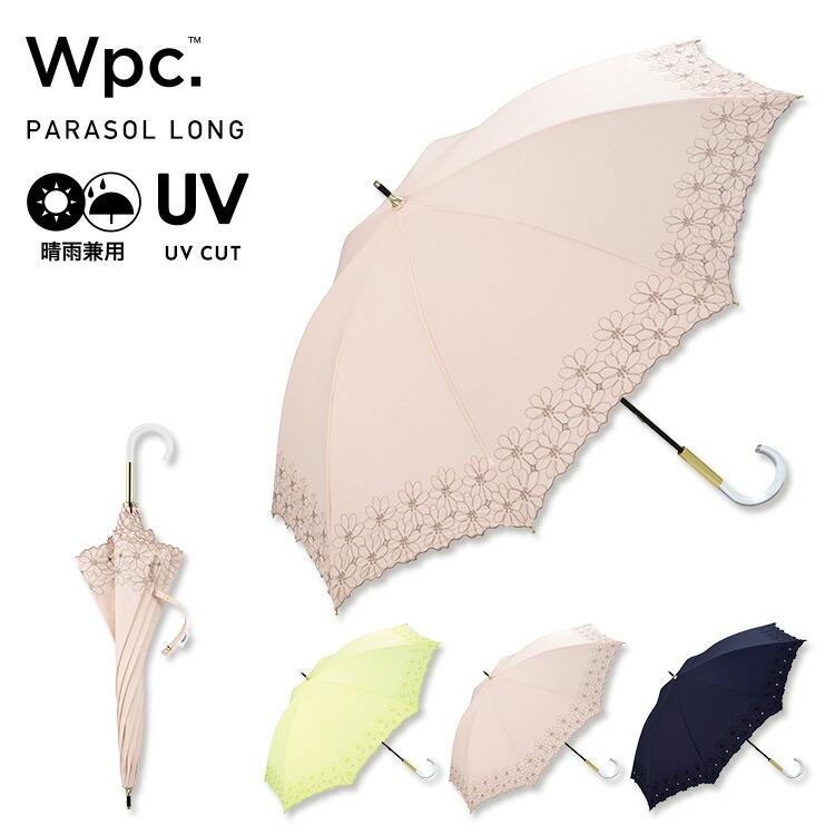 【セール★50％オフ】【Wpc.公式】長日傘 フラワースカラップ【長傘 撥水 晴雨兼用 50cm レディース 女性 通勤 通学 おしゃれ UVカット 綿 クリアハンドル : Wpc ...