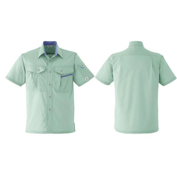 Asahicho 旭蝶繊維 アサヒチョウ E058 半袖シャツ 作業服 作業着 仕事着 かっこいい ワークウェア 制服 : ワークウエイト - 通販 - Yahoo!ショッピング