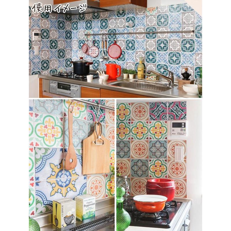 タイルステッカー ニトムズ decolfa デコルファ TILE STICKER 150×150mm ブルー 4枚 M4002 : 4904140750022 : シモジマラッピング倶楽部 ...