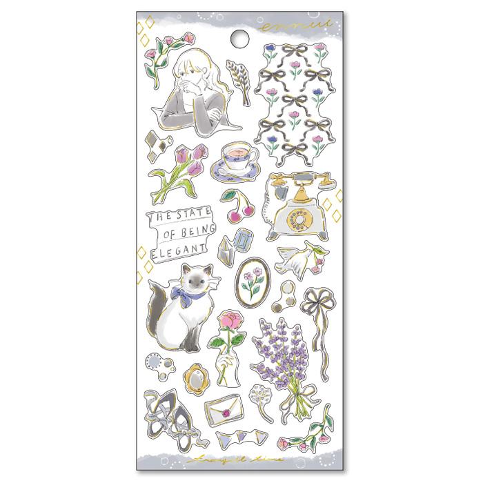 シートシール マインドウェイブ MIND WAVE ennui アンニュイステッカー ものおもい 82085 : シモジマラッピング倶楽部 Yahoo!店 - 通販 - Yahoo!ショッピング