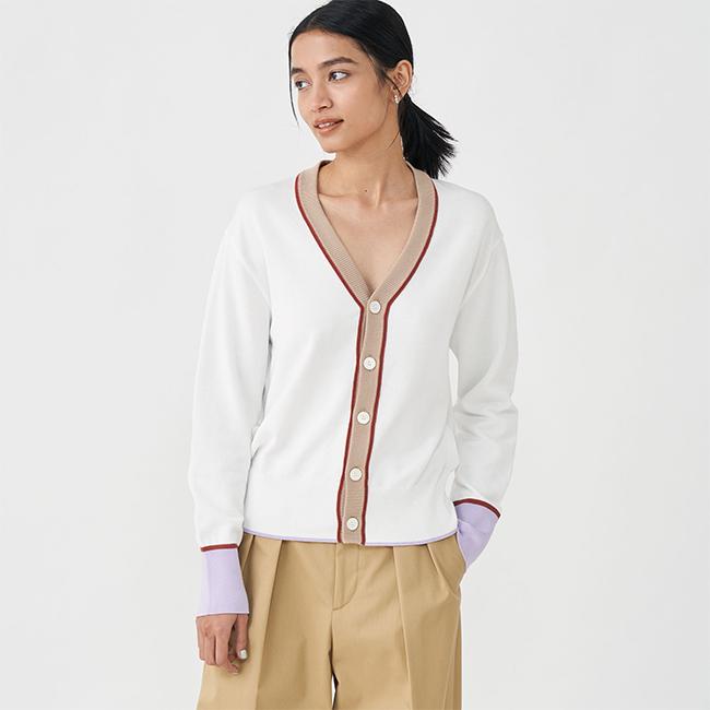 マカフィー TOMORROWLAND(トゥモローランド) MACPHEE(マカフィー) ドライコットン Vネックカーディガン 12-02-32-02201 : WR homme - 通販 ...