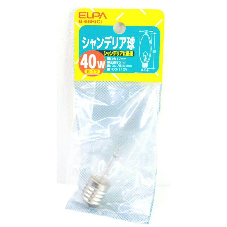 ELPA シャンデリア球 G-66H(C) :72:WRS - 通販 - Yahoo!ショッピング