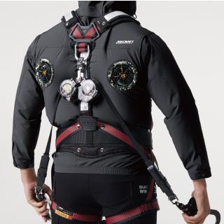 BURTLE AC2036 空調服 ハイバックファン取付モデル 作業服 作業着 フルハーネス対応 ナイロン素材 半袖ワークジャケット UVカット 遮熱効果 Burtle : workshop ...