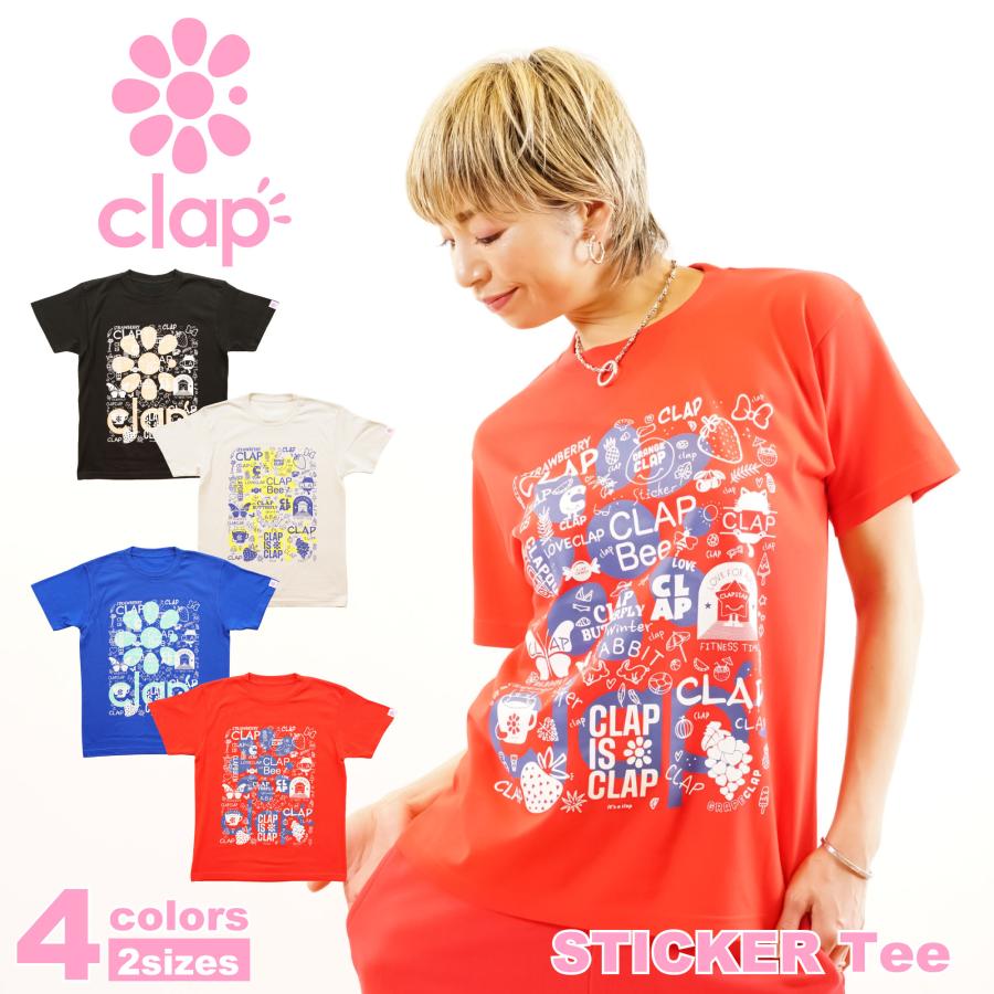 【clap】クラップ【4色×2サイズ】STICKER Tee : Wstudio - 通販 - Yahoo!ショッピング