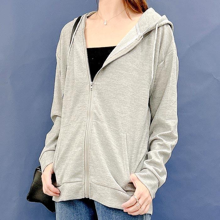 パーカー ジップアップ レディース トップス 秋 春 黒 おしゃれ フード UV : wuupa - 通販 - Yahoo!ショッピング