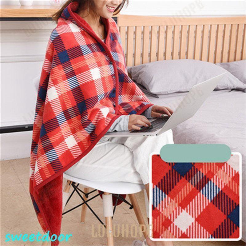 ブランド登録なし 裏起毛 ブランケット 掛け毛布 3way ポンチョ 巻きスカート ひざ掛け 肩掛け チェック柄 寝具 暖かい 保温 寒さ対策 オフィス 車中 安眠 : wuupa - 通販 ...