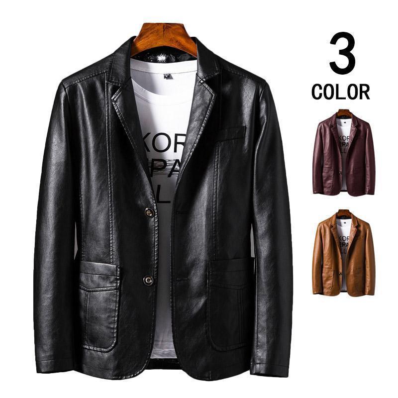 革ジャン メンズ レザージャケット テーラードジャケット 冬 大きいサイズ コーデ 革 バイクジャケット ライダースジャケット 開襟 : p211311555432 : wuupa - 通販 ...