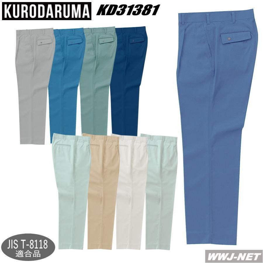 クロダルマ 女子作業服 31381 スラックス ワンタック JIS T-8118適合 ECO エコ 秋冬物 kd31381 : WWJ-NET - 通販 - Yahoo!ショッピング