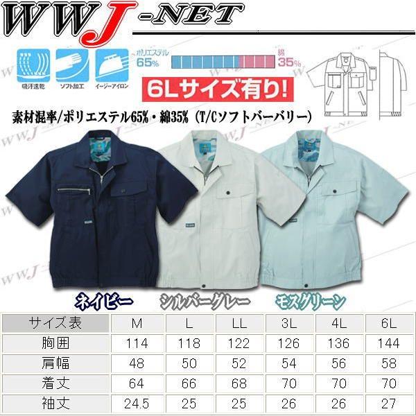 SOWA 作業服 作業着 真夏に頼れる定番アイテム 吸汗速乾 半袖 ブルゾン ジャケット 191 春夏物 sw191 桑和 : WWJ-NET ...