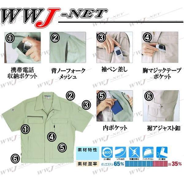 SOWA 作業服 作業着 高制電 JIS T8118適合 ECO エコ 半袖ブルゾン 421 春夏物 sw421 桑和 : WWJ-NET ...