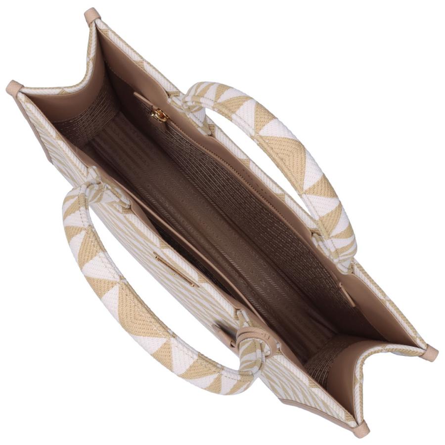 PRADA 【並行輸入品】 プラダ トートバッグ TRIANGOLO JACQU シンボル エンブロイダリー ラージ 1BA356 2FKL OOM ベージュ : テザーレブランドショップ ...