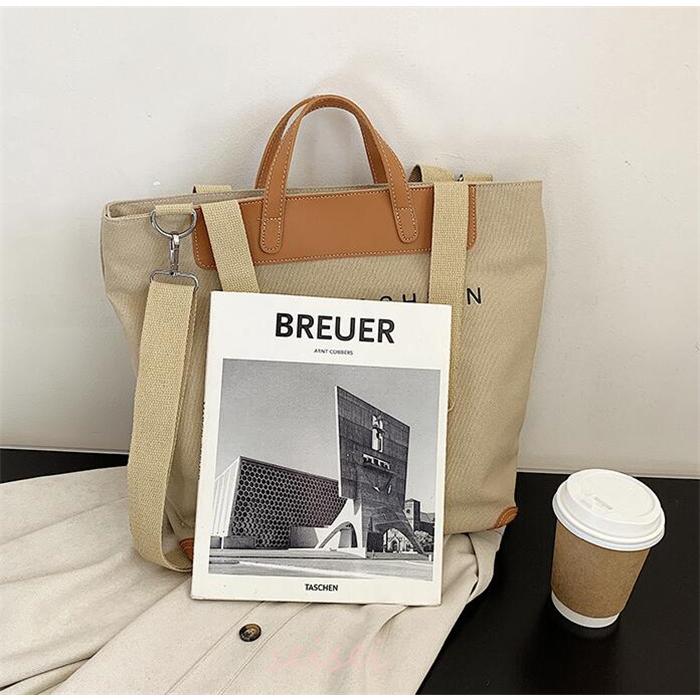 トートバッグ ショルダーバッグ カバン レディース 無地 プリント 切り替え A4 通勤バッグ 通学 旅行 布 シンプル 肩掛け かわいい ビジネス カジュアル 軽量 : sbag039 ...