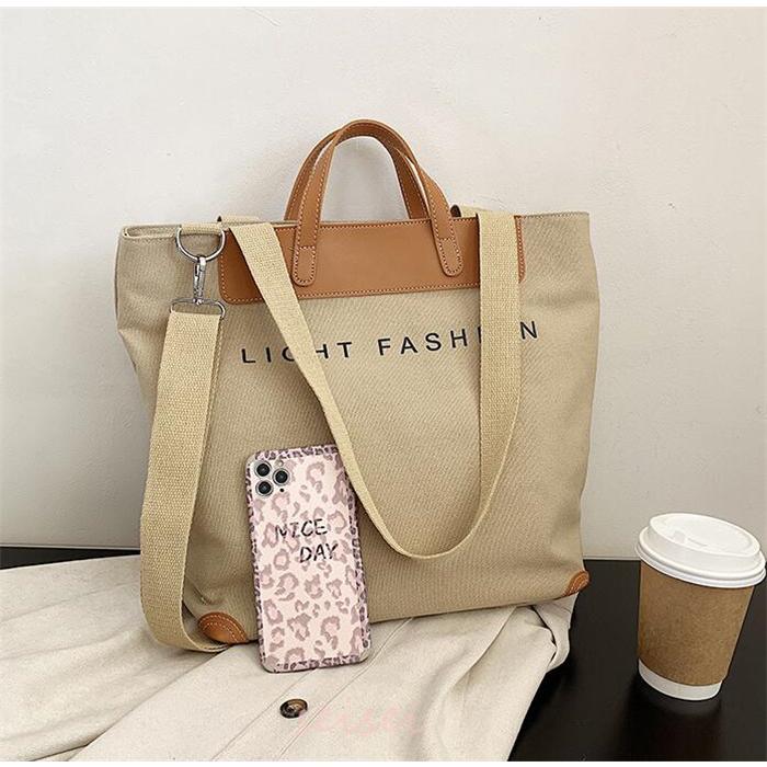 トートバッグ ショルダーバッグ カバン レディース 無地 プリント 切り替え A4 通勤バッグ 通学 旅行 布 シンプル 肩掛け かわいい ビジネス カジュアル 軽量 : sbag039 ...