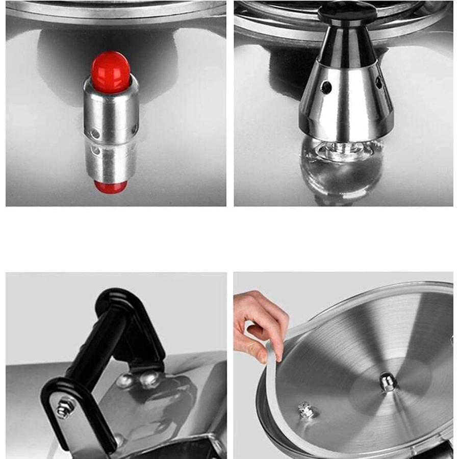 オール熱源対応大型圧力鍋 業務用 7-50L大容量 防爆 気密性が高く 圧力鍋 304ステンレス鋼両手鍋 超高圧で省エネ 時短 ガスストーブ該当 鍋 ホテルのキッチン レ : xixi68 ...