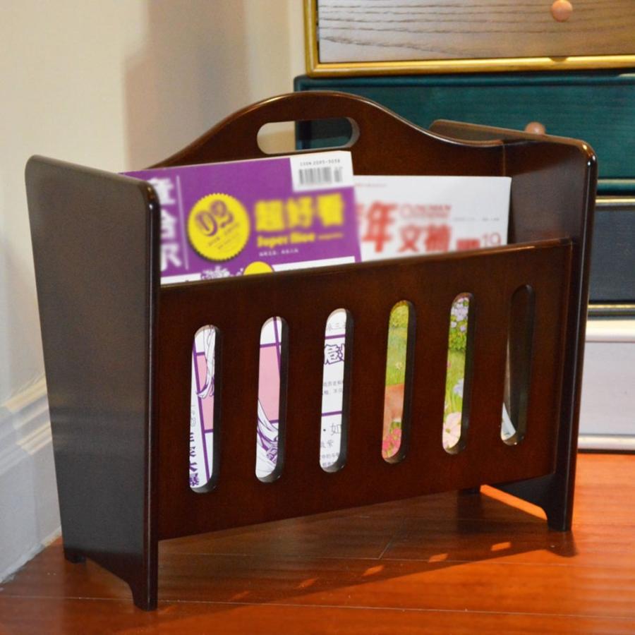 マガジンラック木製新聞ラックオフィス情報ストアディスプレイスタンド40 * 18 38 cm オフィス収納 (Color : Brown) : xixi68 - 通販 - Yahoo!ショッピング