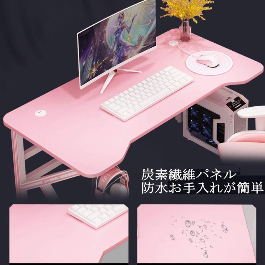 ゲーミングデスク パソコンデスク 雰囲気ledライト ピンク ゲーミングデスク パソコンデスク 雰囲気ledライト ピンク
