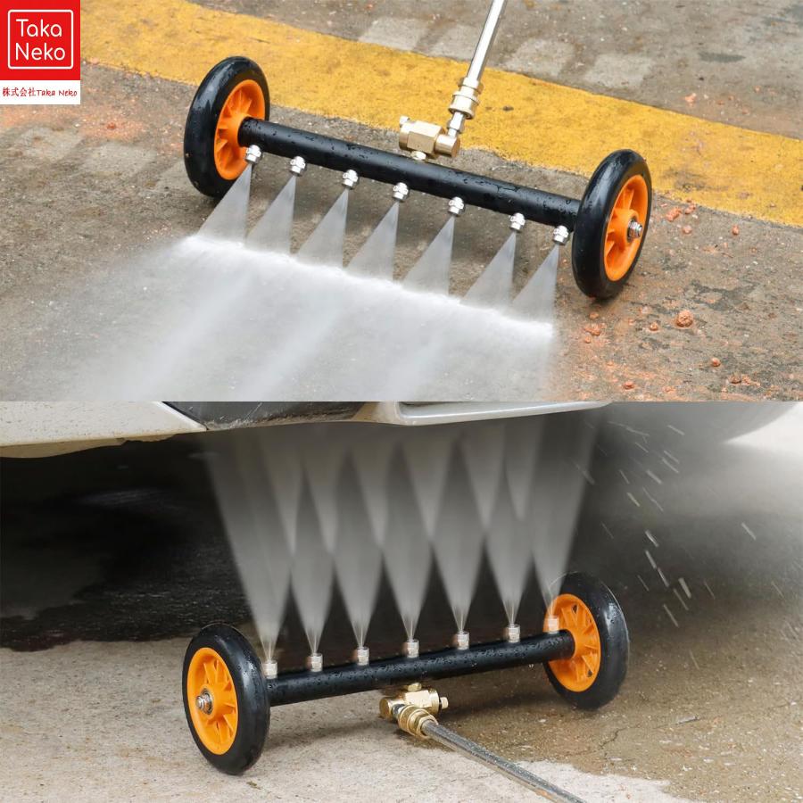 アンダーキャリッジ高圧洗浄機アタッチメント、16インチデュアル機能ウォーターブルーム、3ピース延長ワンド付き、4000 PSI、7ノズル、高圧洗浄機アンダーキャリ : xixi68 - 通販 ...