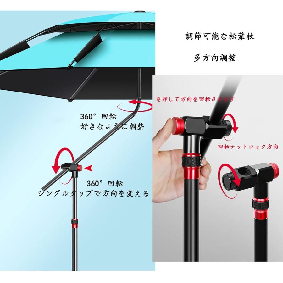 ガーデンパラソル 耐強風 パラソル 簡単設置 ビーチパラソル 熱中症対策 UVカット 日傘 テラス アウトドア ビーチ キャンプ オープンカフェ 屋根用 外径200cm 22 ...