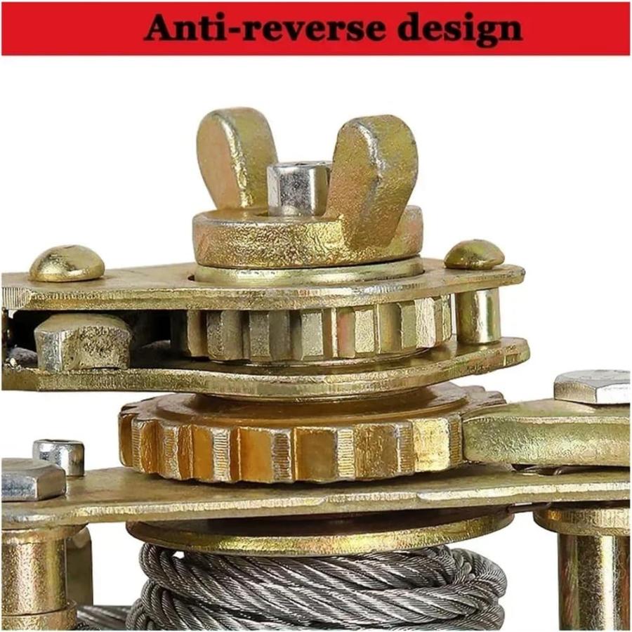 ハンドウィンチ 1Ton フックケーブルプーラーハンドウインチプラー農業ガーデン手動多機能ワイヤーテンショナー 手巻き 牽引 移動 荷締め : xixi68 - 通販 - Yahoo!ショッピング