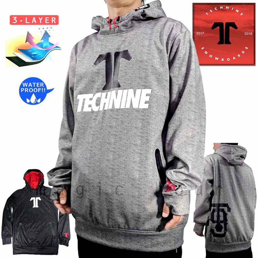 TECHNINE スノーボード パーカー スノボー 撥水 ウェア ジャケット メンズ レディース フード付き プルオーバー TECH NINE テックナイン T9JP-100 防風 保温 裏 ...