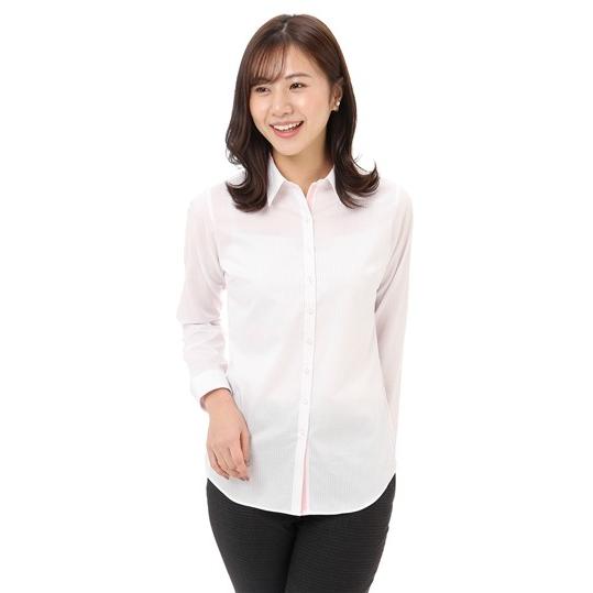 オールシーズン用 ピンク系 【長袖】【ストレッチ】【レギュラーカラー】ブラウス PERSON'S SUITS STYLE : prb20114 ...