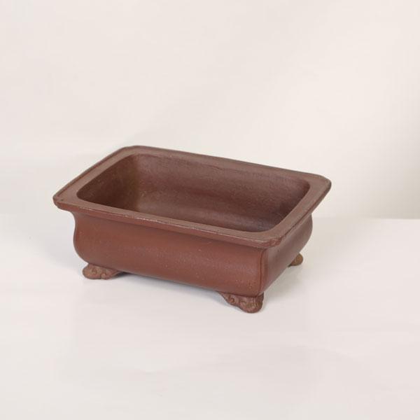 現代小鉢：柴勝 足付長方鉢【現品】*shibakatu 18.8cm : p7688v : 遊恵盆栽 Yahoo!店 - 通販 - Yahoo!ショッピング