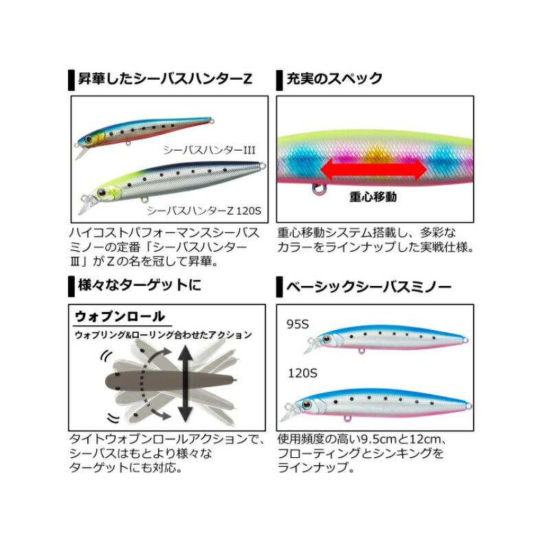 DAIWA（釣り） ダイワ シーバスハンターZ 120S バーニングイワシ : つり具のBunBun Yahoo!店 - 通販 - Yahoo!ショッピング