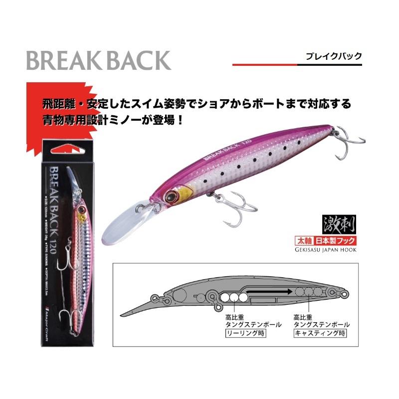 Major Craft メジャークラフト ブレイクバック 120 #007 チャートバックパール : つり具のBunBun Yahoo!店 - 通販 - Yahoo!ショッピング